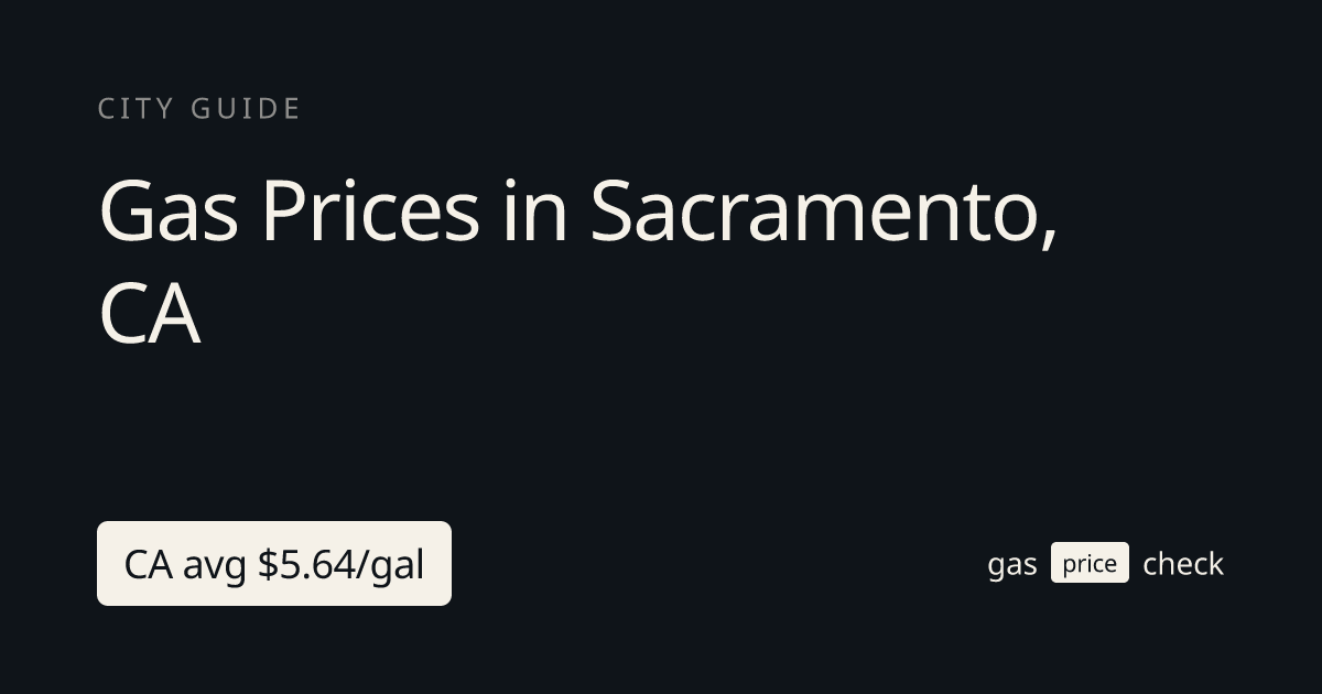 Gas Prices in Sacramento, CA, Gas Price Check