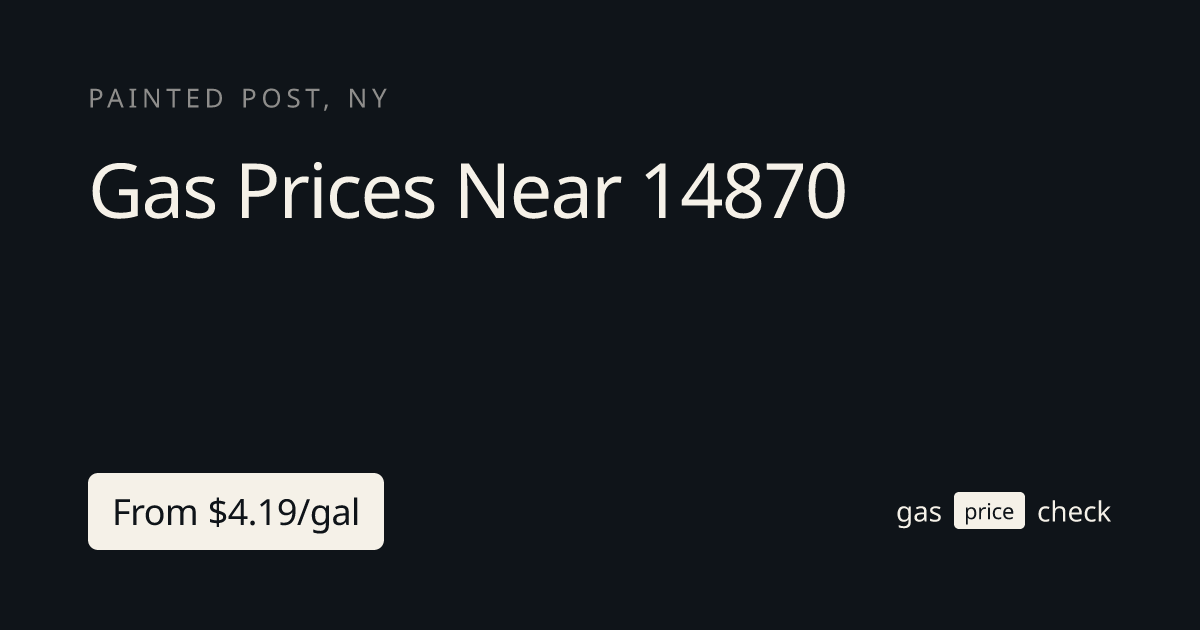 Cheapest Gas Near Painted Post, NY (14870), Gas Price Check