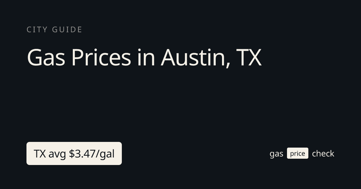 Gas Prices in Austin, TX, Gas Price Check