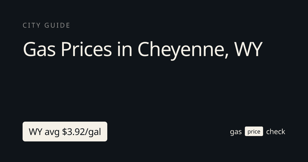 Gas Prices in Cheyenne, WY, Gas Price Check